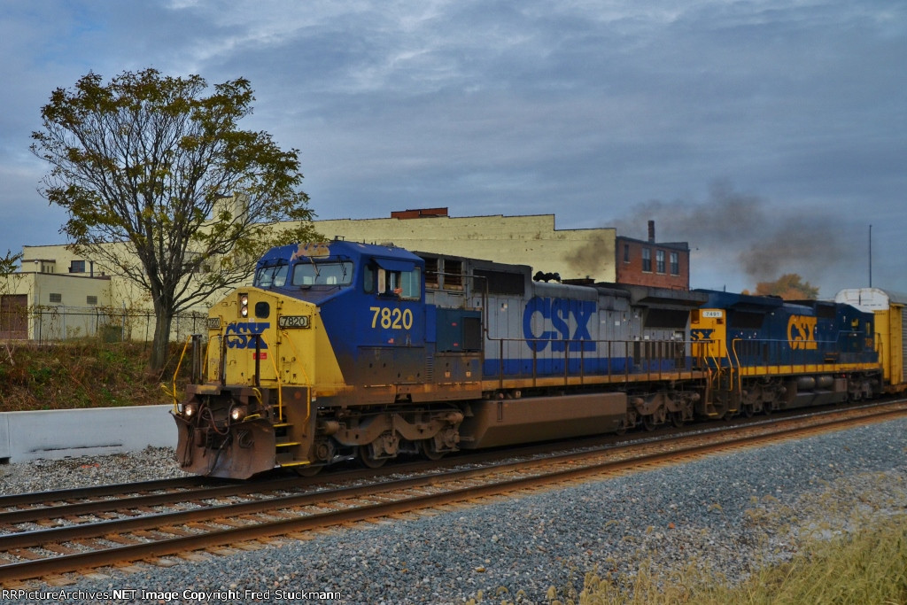 CSX 7820 and a friendly greeting.